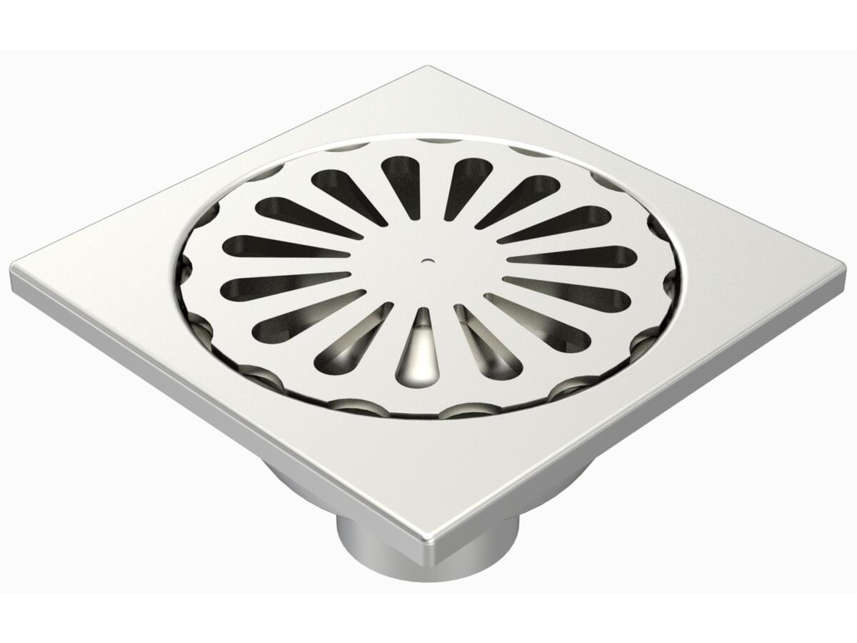 Avaloir 300x300 sortie verticale 100 mm