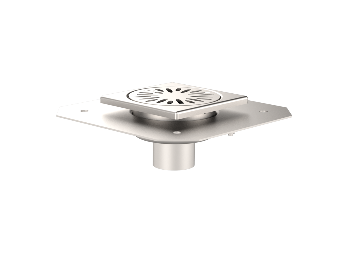 Floor drain trap 100x100 with a vertical outlet 40 mm